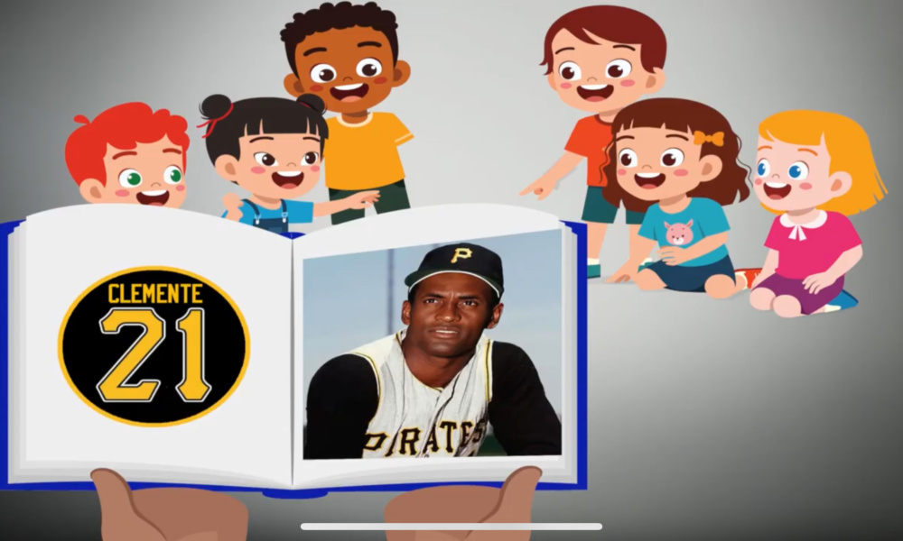 Roberto Clemente Cartoon for Kids & Adults – Latino Sports