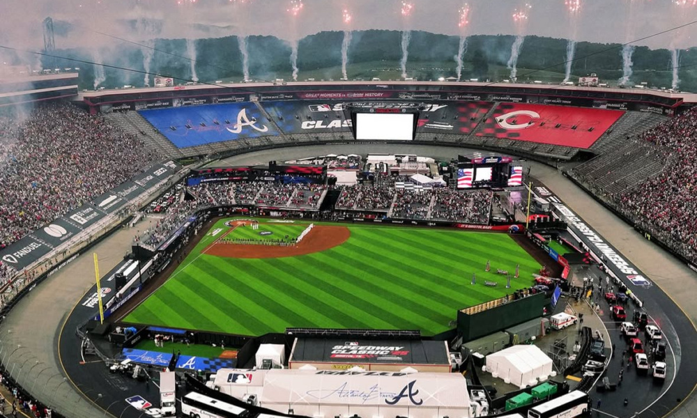 🎥 WATCH: A Full Timelapse of an MLB field being made inside a NASCAR ...