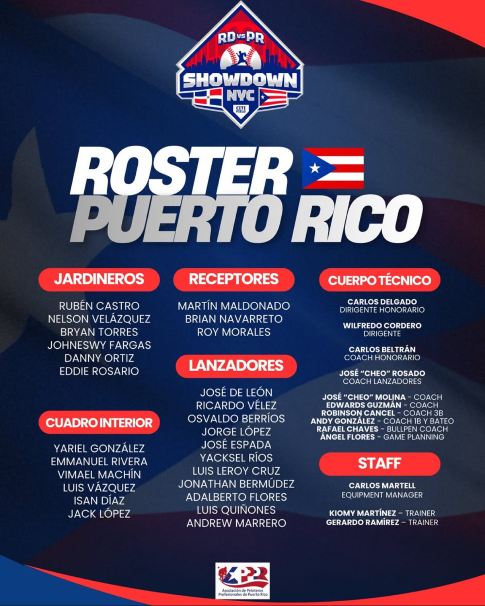 Official Team Rosters for RD vs. PR Showdown at Citi Field – Latino Sports