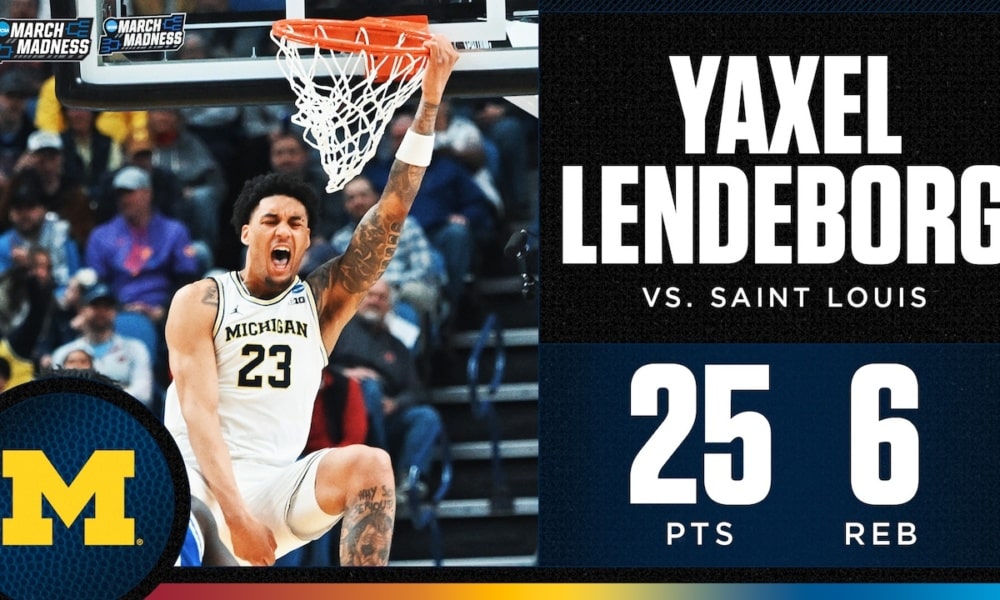🎥 WATCH: Yaxel Lendeborg goes off for 25 points in Michigan’s Round of ...
